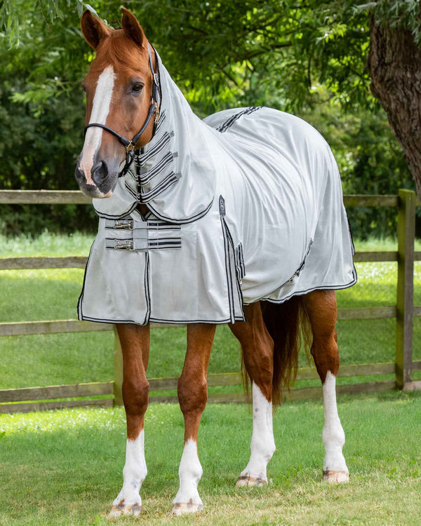 PE Fly Lite Bug Rug Silver | Equiflair